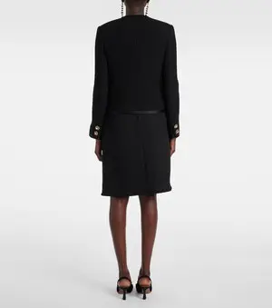 Dolce & Gabbana Wool And Silk-blend Tweed Jacket - Black