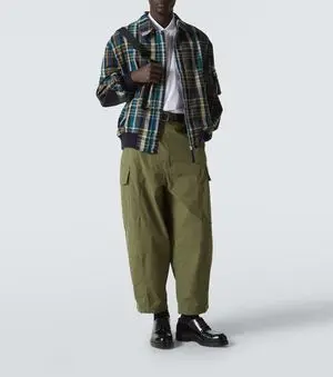 Comme Des Garçons Homme Checked Cotton And Linen Blouson