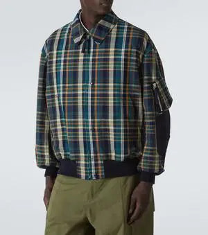 Comme Des Garçons Homme Checked Cotton And Linen Blouson