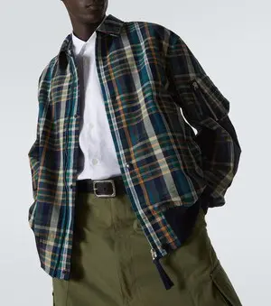 Comme Des Garçons Homme Checked Cotton And Linen Blouson