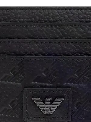Emporio Armani Eagle-embossed Leather Card Holder