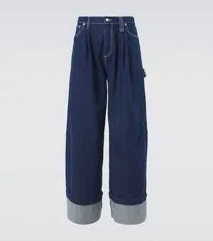 Simone Rocha Embellished Wide-leg Jeans - Blue