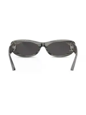 JIMMY CHOO Logo-plaque Sunglasses - Black