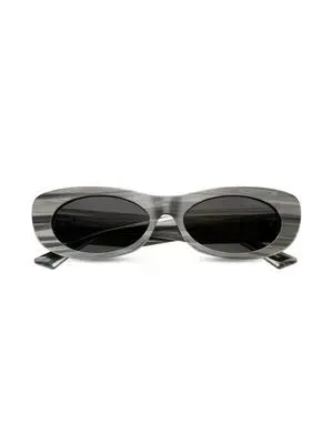 JIMMY CHOO Logo-plaque Sunglasses - Black