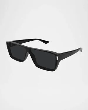 Saint Laurent Sl 757m Rectangle Sunglasses - Black