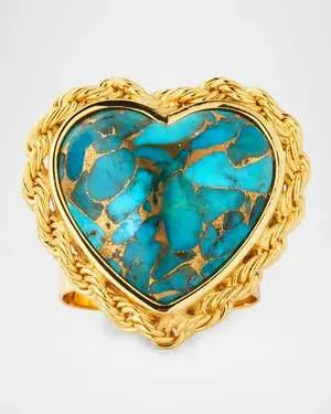 Nest Jewelry NEST Jewelry Turquoise Heart Statement Ring - Turquoise