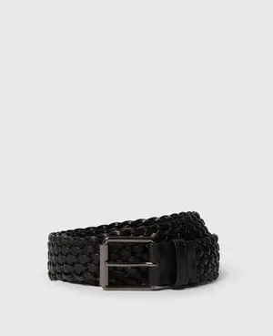 Stella McCartney Woven Buckle Belt - Black