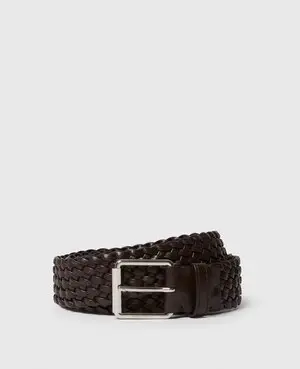 Stella McCartney Woven Buckle Belt - Chocolate
