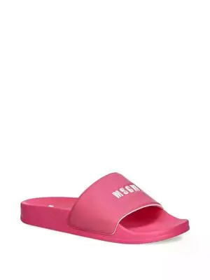 MSGM Logo-embossed Slides - Pink