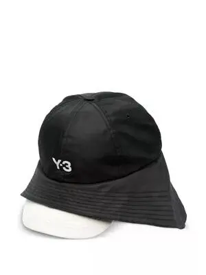 Y3 Strap-fastening Hat - Black