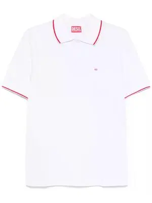 DIESEL® Polo Shirt With Micro Embroidery - White