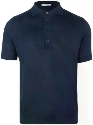 PAOLO PECORA Fine-knit Polo Shirt - Blue