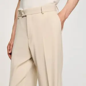 Sandro Oversized Wool Suit Trousers - Oats
