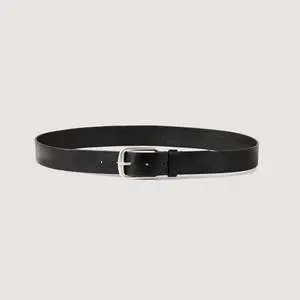 Sandro Vegetable-tanned Leather Belt - Black