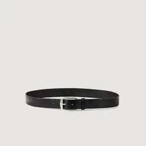 Sandro Vegetable-tanned Leather Belt - Black