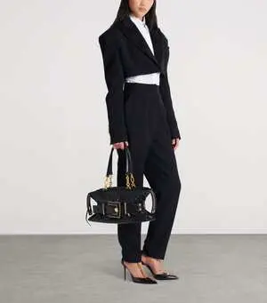 Balmain Small Leather Anthem Shoulder Bag - Black