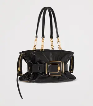 Balmain Small Leather Anthem Shoulder Bag - Black