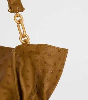 Balmain Medium Anthem Leather Shoulder Bag - Brown