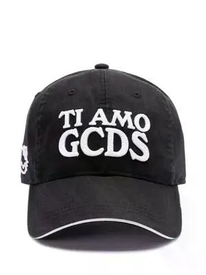 Gcds Logo-embroidered Cap - Black