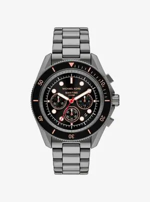Michael Kors Maritime Gunmetal Diver Watch - Grey