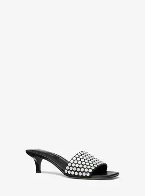 Michael Kors Merriam Studded Kitten Heel Sandal