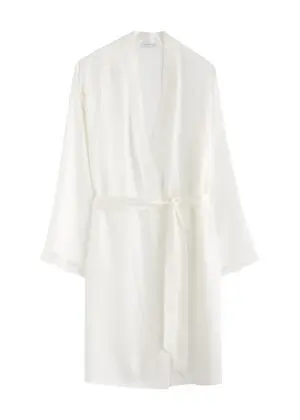 Simone Perele Love Me Silk-satin Robe - Ivory