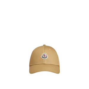 Moncler Gabardine Baseball Cap Beige