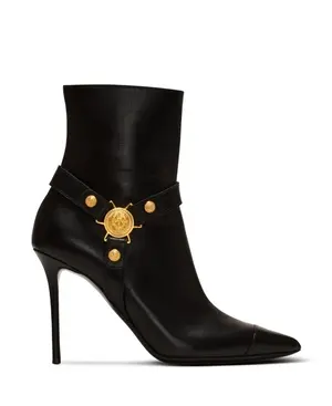 Balmain Heeled Calfskin Eva Ankle Boots