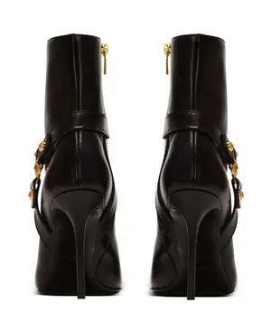Balmain Heeled Calfskin Eva Ankle Boots