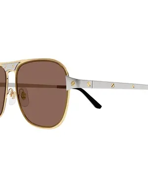 CARTIER Santos Evolution Navigator Sunglasses - Gold