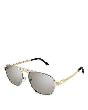 CARTIER Santos Evolution Navigator Sunglasses - Silver