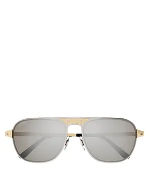 Cartier Santos Evolution Navigator Sunglasses - Silver