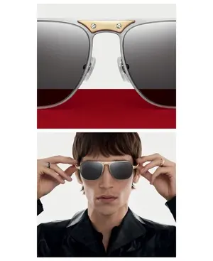 Cartier Santos Evolution Navigator Sunglasses - Silver