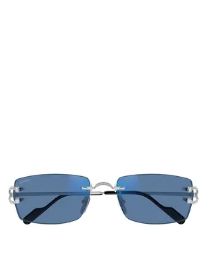 Cartier C Decor Rectangle Sunglasses