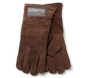 OUTSET Leather Grill Gloves Set - One-color