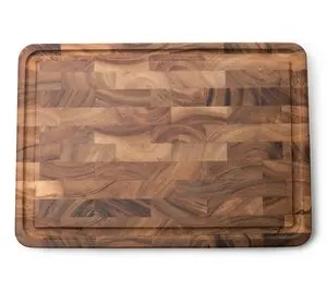 IRONWOOD Gourmet Large End Grain Acacia Wood Cu Ting Board - One-color