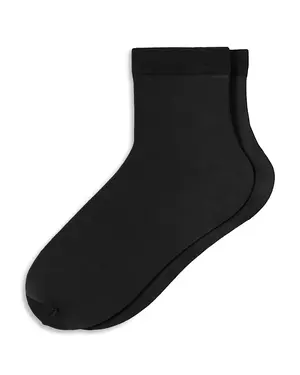 Hue Sheer Anklet Socks - Black