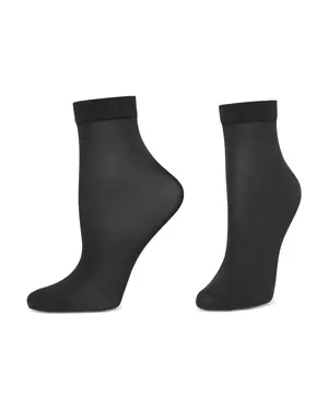 Hue Sheer Anklet Socks - Black