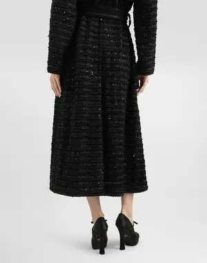 Dolce & Gabbana Tweed Coat With Micro-sequin Embellishment