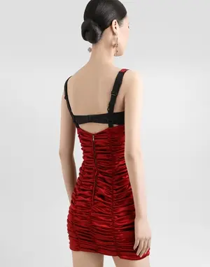 Dolce & Gabbana Draped Mini Dress - Bordeaux