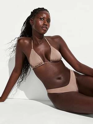 Victoria's Secret Swim Triangle Bikini Top - Beige