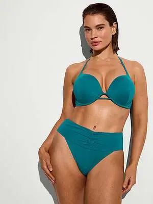 Victoria's Secret Diamanté Push-up Bikini Top - Blue