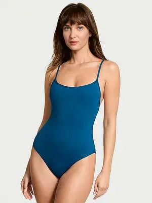 Victoria's Secret Classic Scoop One-piece Swimsuit - Blue