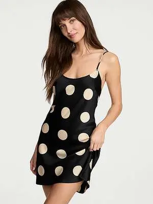 Victoria's Secret Signature Satin Mini Slip Dress - Print