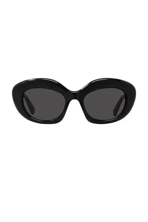 Loewe Curvy Sunglasses - Shiny Black & Smoke