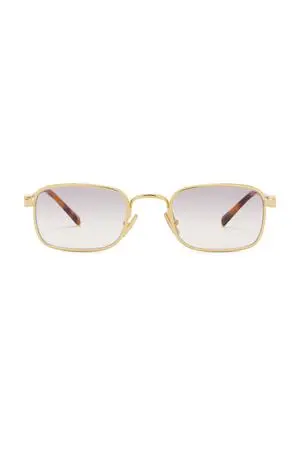 Miu Miu Miu Miu Rectangular Sunglasses Gold