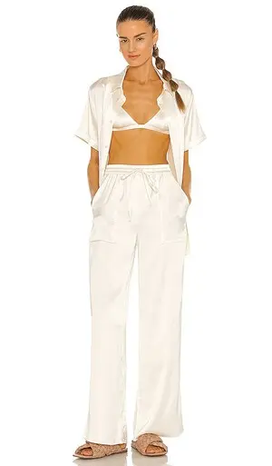 L'academie Corrine Satin Pants