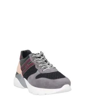 Hogan Leather And Textile Sneakers - Grey