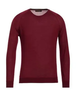 MOORER MOORER Taupe Wool, Silk, And Cashmere Crewneck Sweater Brick