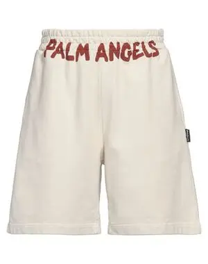 Palm Angels Cotton Bermuda Shorts - Beige